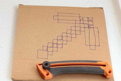 Minecraft-Inspired Cardboard Pickaxe » SKrafty