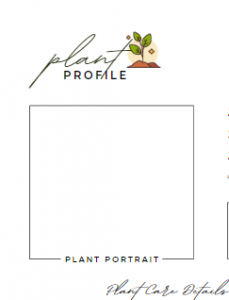 Plant Profile Printable » SKrafty