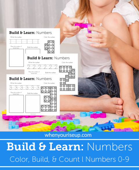 Build and Learn Lego Numbers Printable » SKrafty